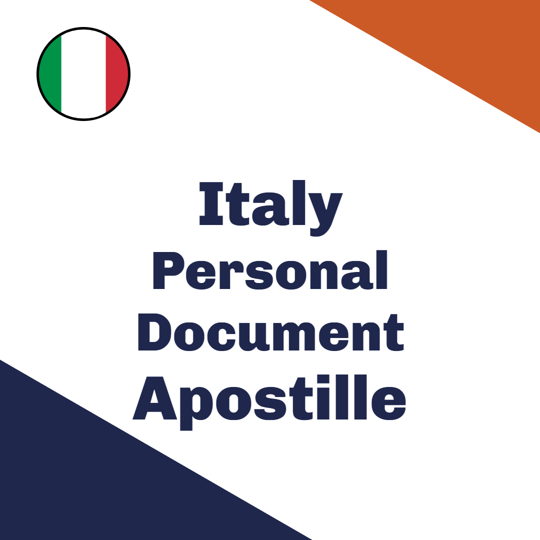 Apostille Service for Italy Personal Document with Hague Apostille Services