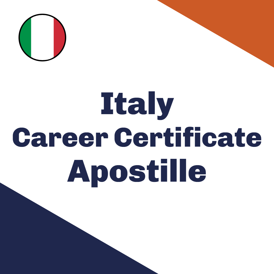 Apostille Service for Italy Career Certificate with Hague Apostille ...