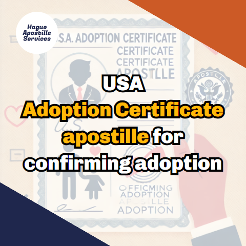 USA Adoption Certificate Apostille for Confirming Adoption