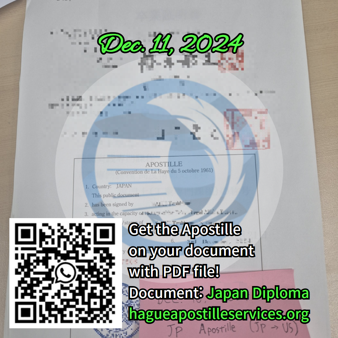 Fast and Affordable Diploma Apostille in Japan